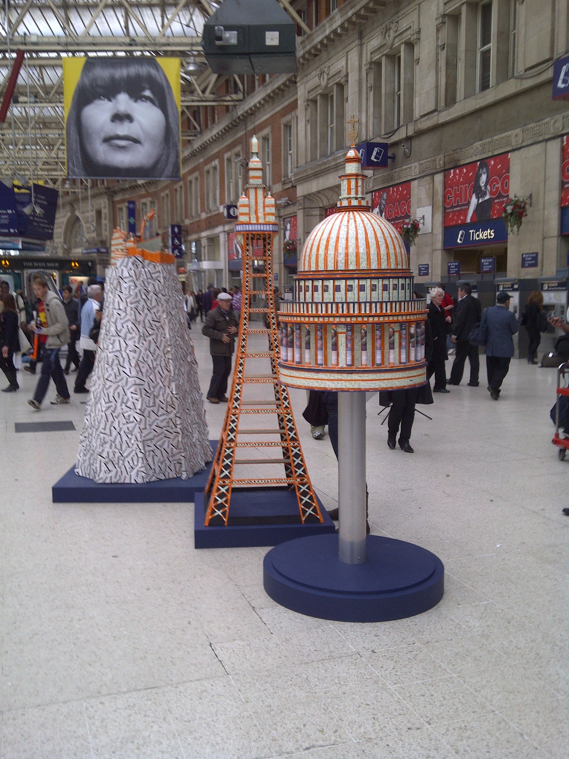 Ticket Sculptures at Waterloo